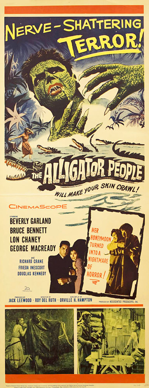 The Alligator People Original 1959 U.S. Insert Movie Poster ...
