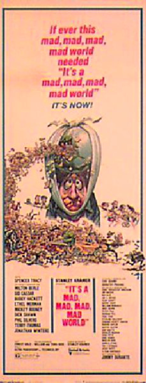 It's a Mad, Mad, Mad, Mad World Original R1970 U.S. Insert Movie Poster ...