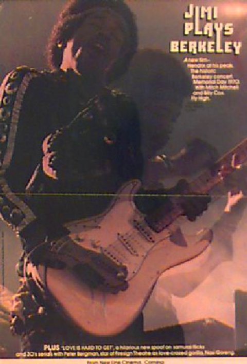Jimi Plays Berkeley Original 1971 U S Movie Poster Posteritati Movie