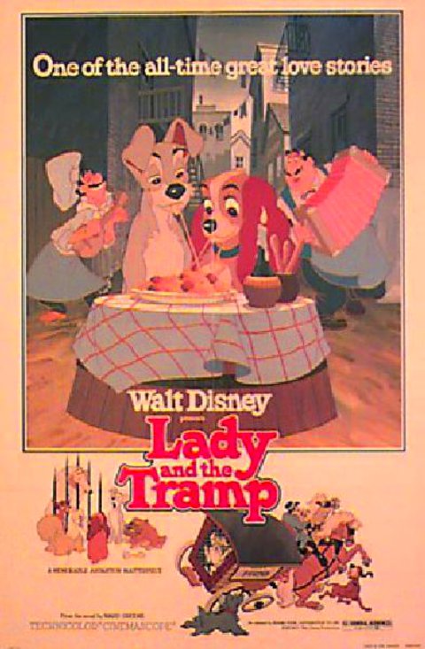 Lady and the Tramp Original R1980 U.S. One Sheet Movie Poster ...