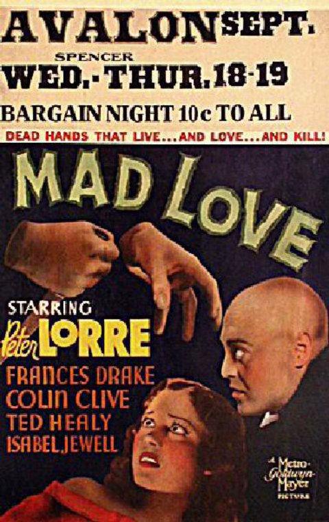 Mad Love 1933 U.S. Window Card Poster - Posteritati Movie Poster Gallery