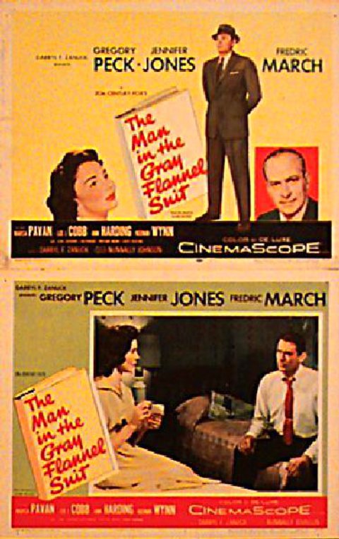 The Man in the Gray Flannel Suit Original 1956 U.S. Lobby Card Set of 5 ...