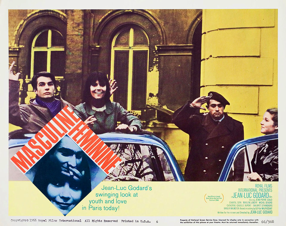 Masculin Feminin 1966 U.S. Scene Card - Posteritati Movie Poster Gallery