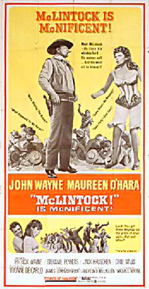 McLintock! Original 1963 U.S. Three Sheet Movie Poster - Posteritati Movie Poster Gallery