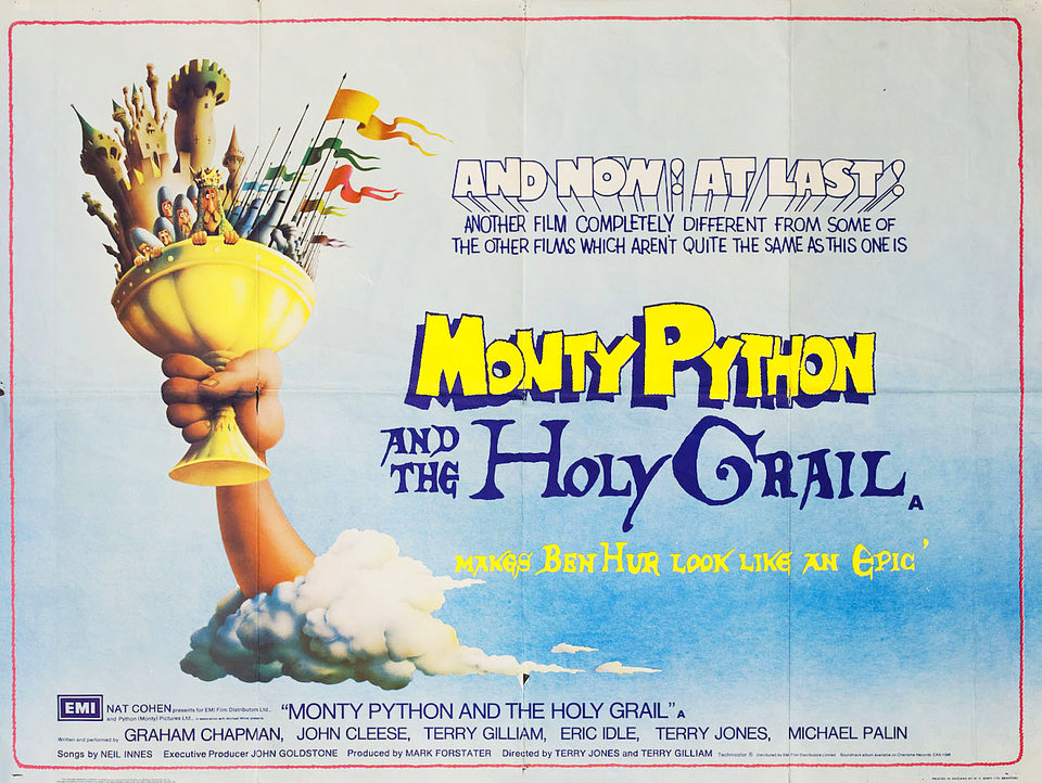 Monty Python and the Holy Grail Original 1974 British Quad Movie Poster ...