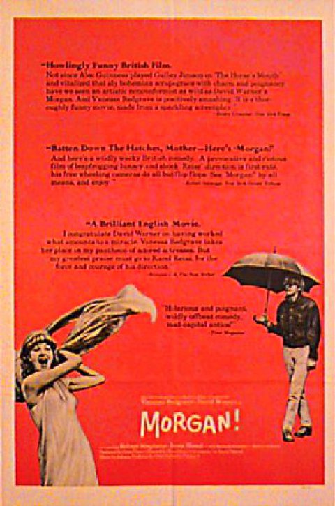 Morgan! Original 1968 U.S. One Sheet Movie Poster - Posteritati Movie ...
