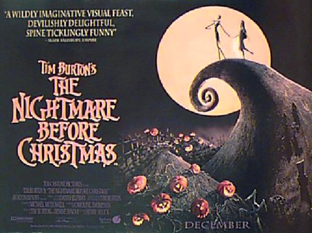 The Nightmare Before Christmas Original 1993 British Quad Movie Poster ...