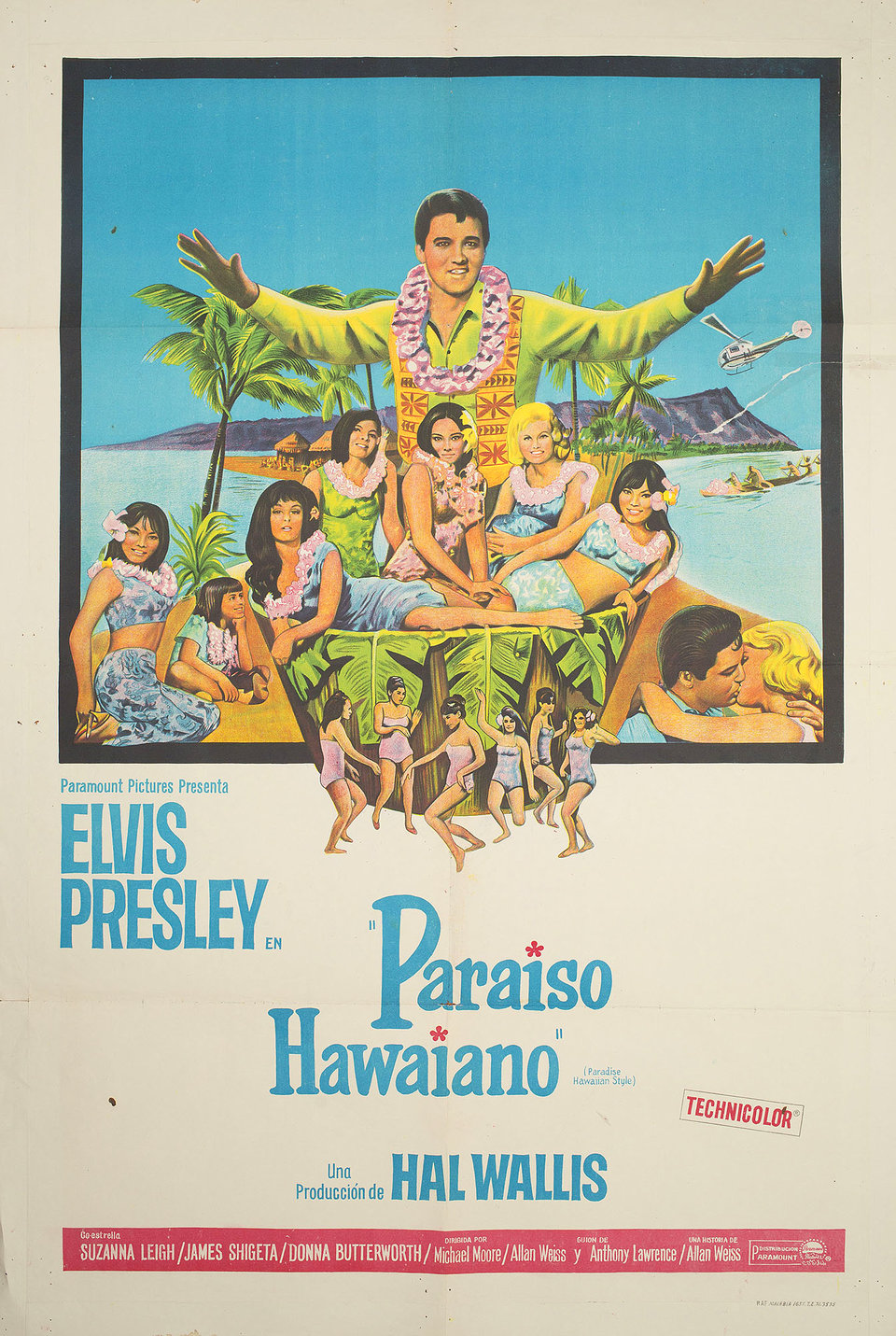 Paradise, Hawaiian Style Original 1966 Argentine Movie Poster - Posteritati Movie Poster Gallery