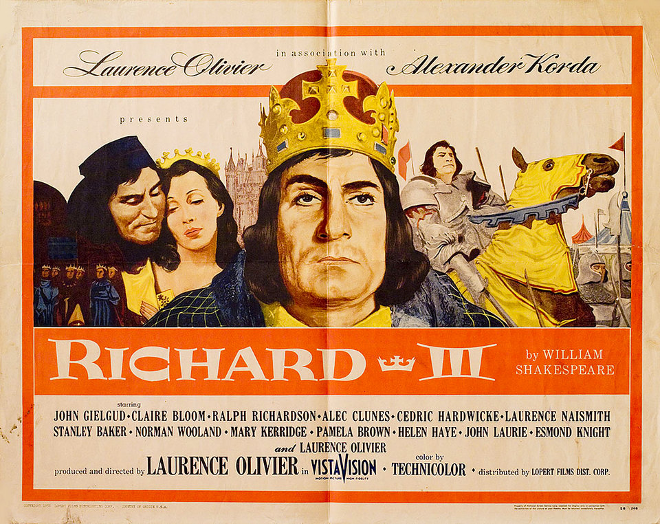 Richard III 1955 U S Half Sheet Poster Posteritati Movie Poster Gallery