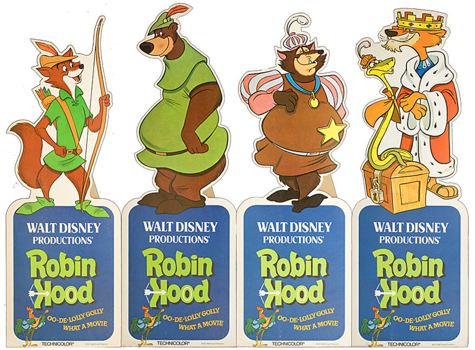 Robin Hood 1973 U.S. Standee Set of 4 - Posteritati Movie Poster Gallery