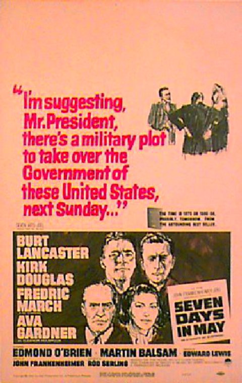 Seven Days In May Original 1964 U S Window Card Movie Poster