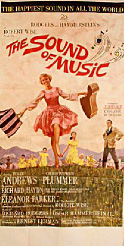 The Sound of Music Original 1965 U.S. Three Sheet Movie Poster ...