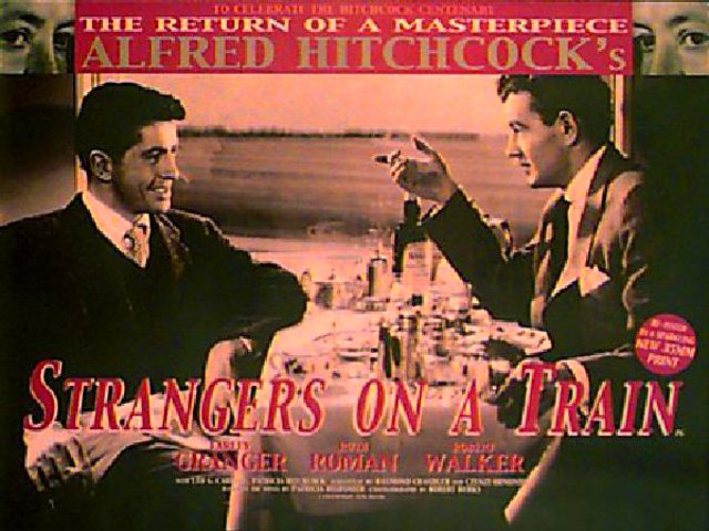 Strangers on a Train Original R1990s British Quad Movie Poster - Posteritati Movie Poster Gallery
