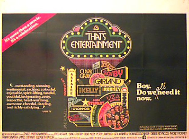 That's Entertainment! Original 1974 British Quad Movie Poster ...