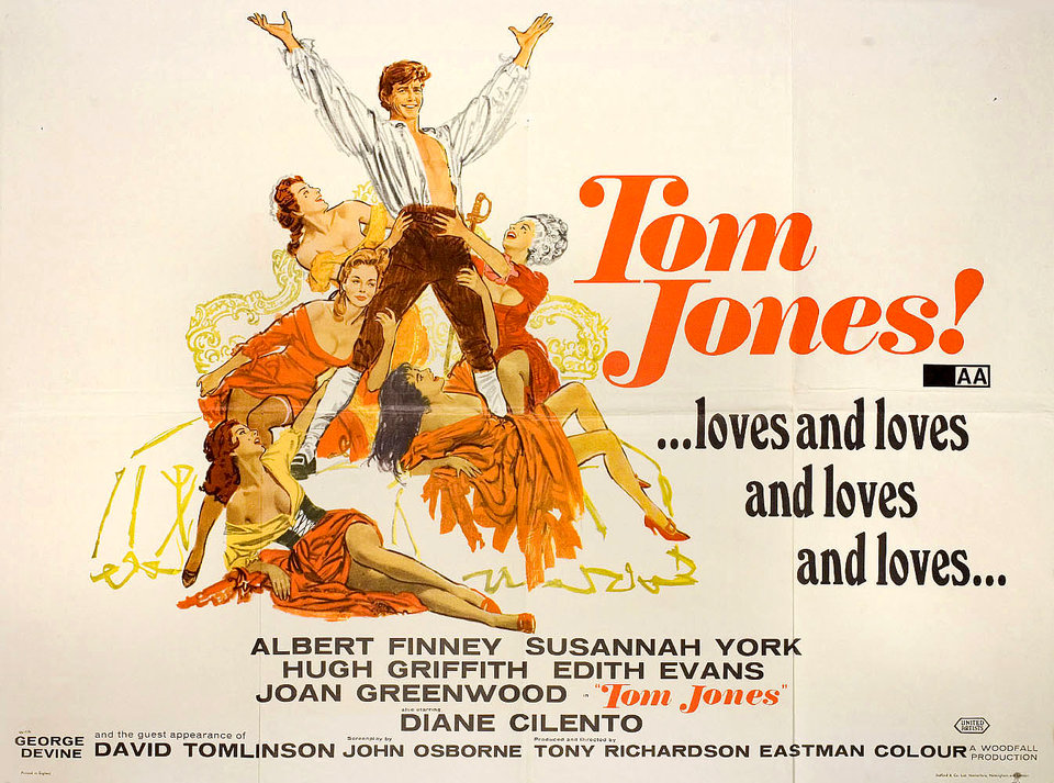 Tom Jones 1963 British Quad Poster - Posteritati Movie Poster Gallery