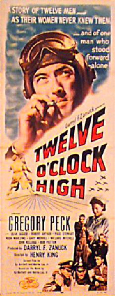 Twelve O'Clock High Original R1955 U.S. Insert Movie Poster ...