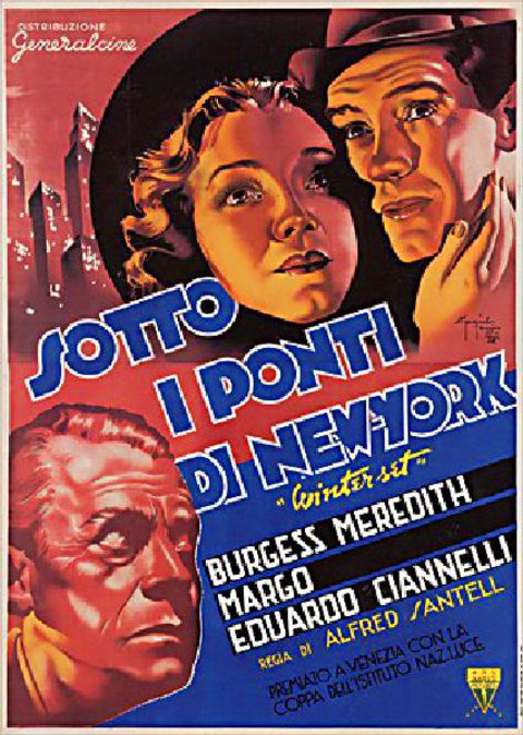 Winterset Original 1937 Italian Quattro Foglio Movie Poster ...