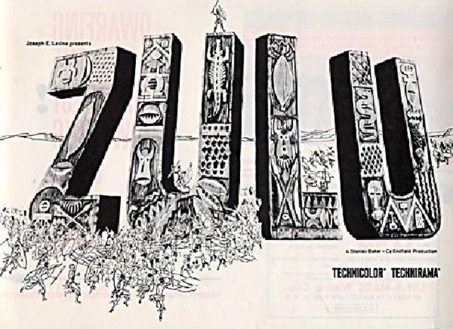 Zulu 1970s Rerelease Poster Original Cinema Movie Zulu Movie Poster