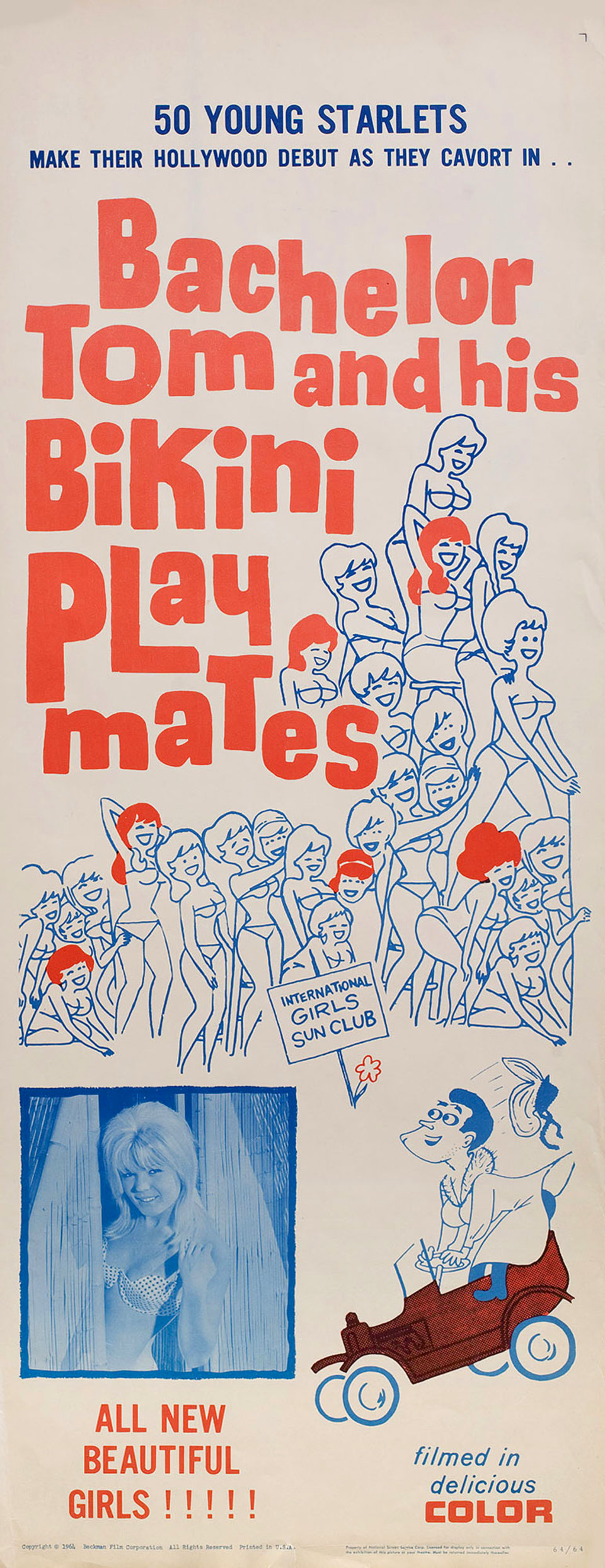 Bachelor Tom Peeping Original R1964 U.S. Insert Movie Poster - Posteritati Movie Poster Gallery