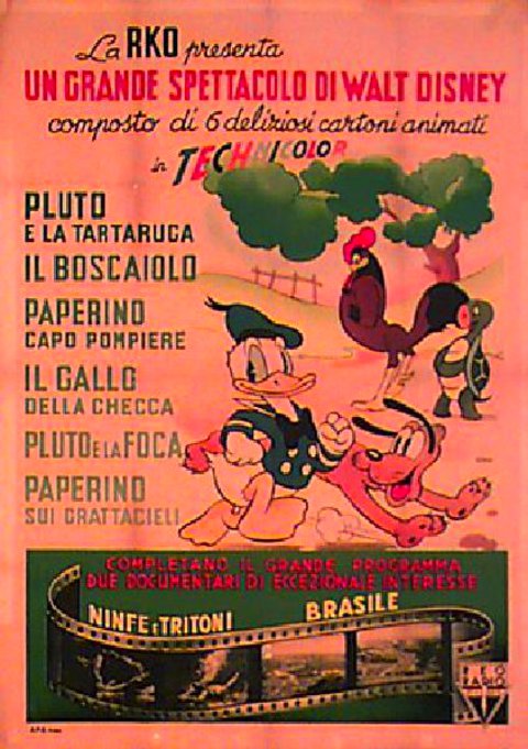 DISNEY SPECIAL Original 1940s Italian Due Foglio Movie Poster ...