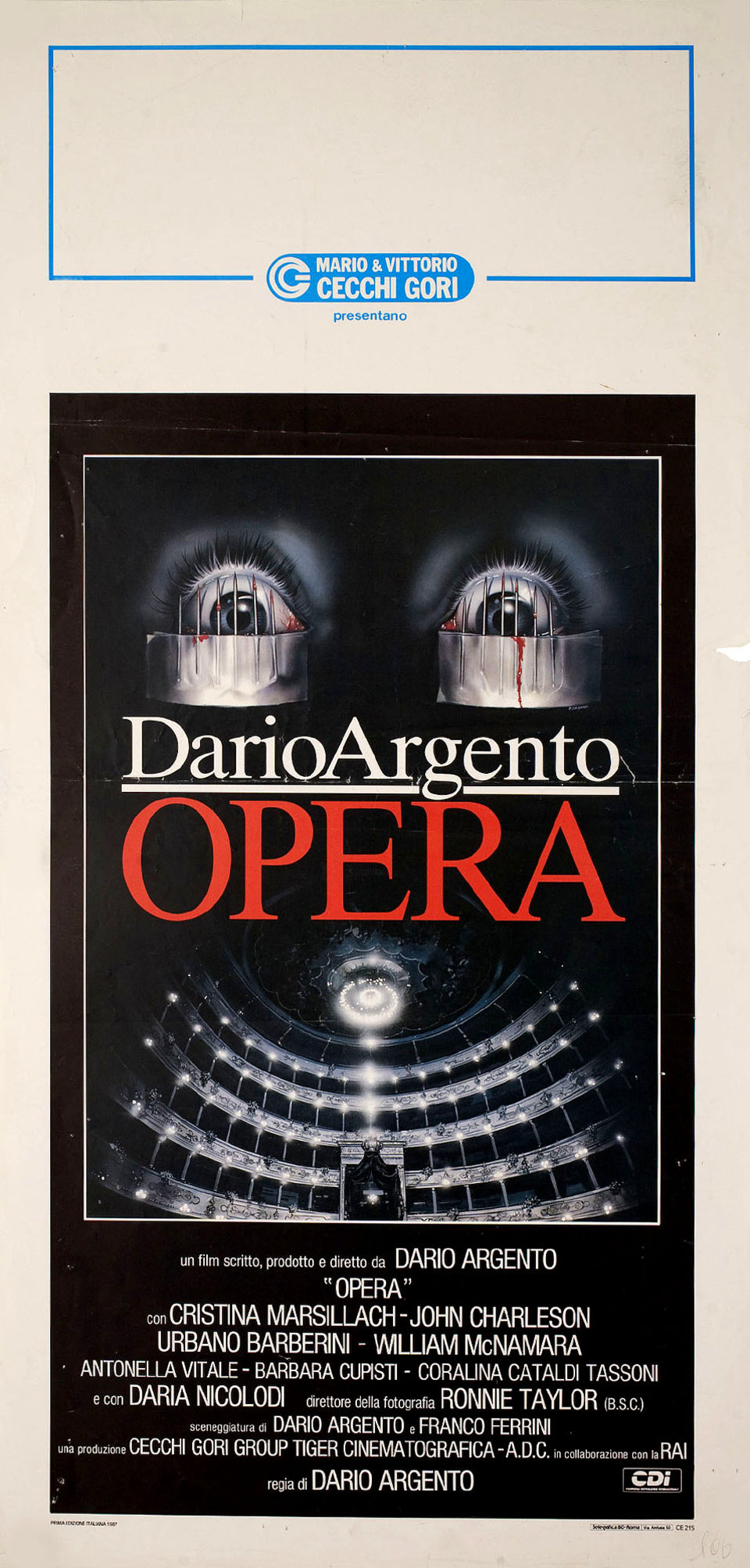 Opera 1987 Italian Locandina Poster - Posteritati Movie Poster Gallery
