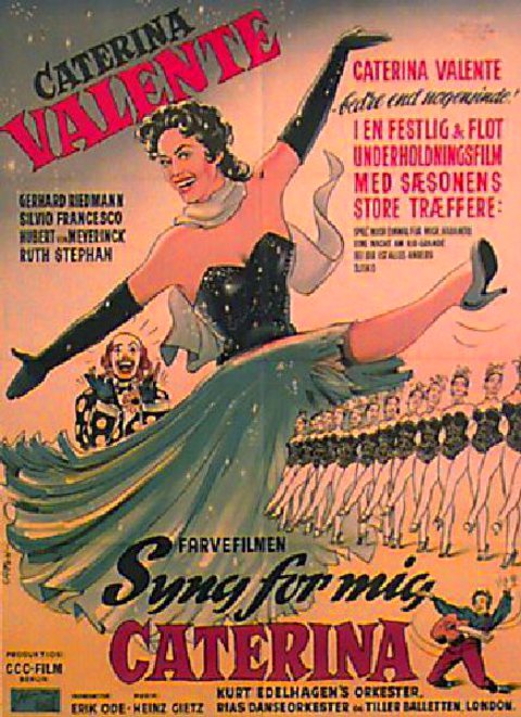 SYNG FOR MIG CATERINA Original 1950s Danish A1 Movie Poster ...