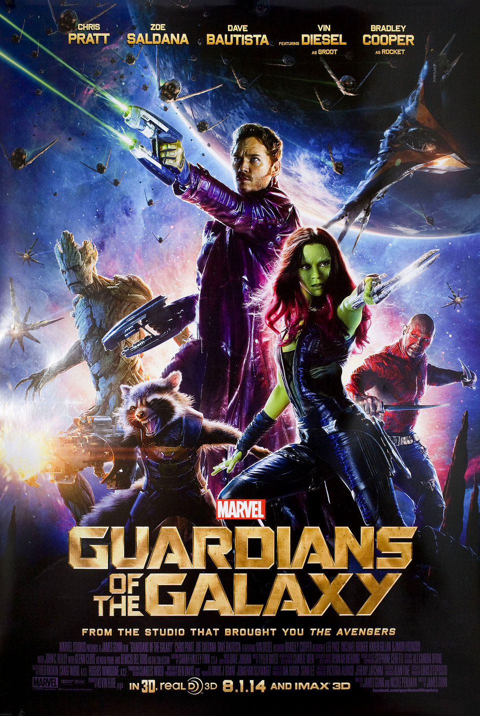 Guardians of the Galaxy Original 2014 U.S. One Sheet Movie Poster ...