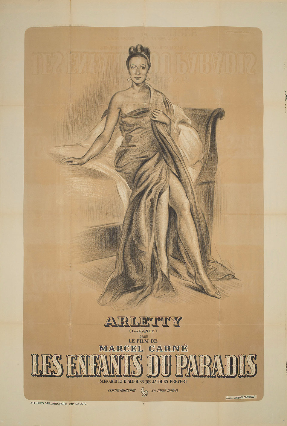 Les Enfants du Paradis Original 1945 French Grande Movie Poster ...