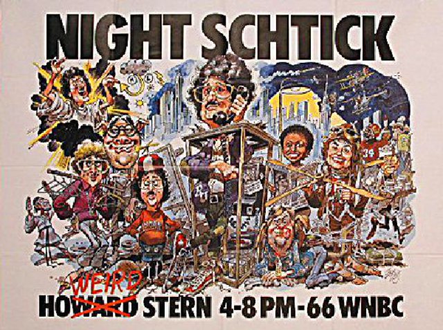 Night Schtick: Howard Stern 44 WNBC 1970s U.S. Subway Poster ...