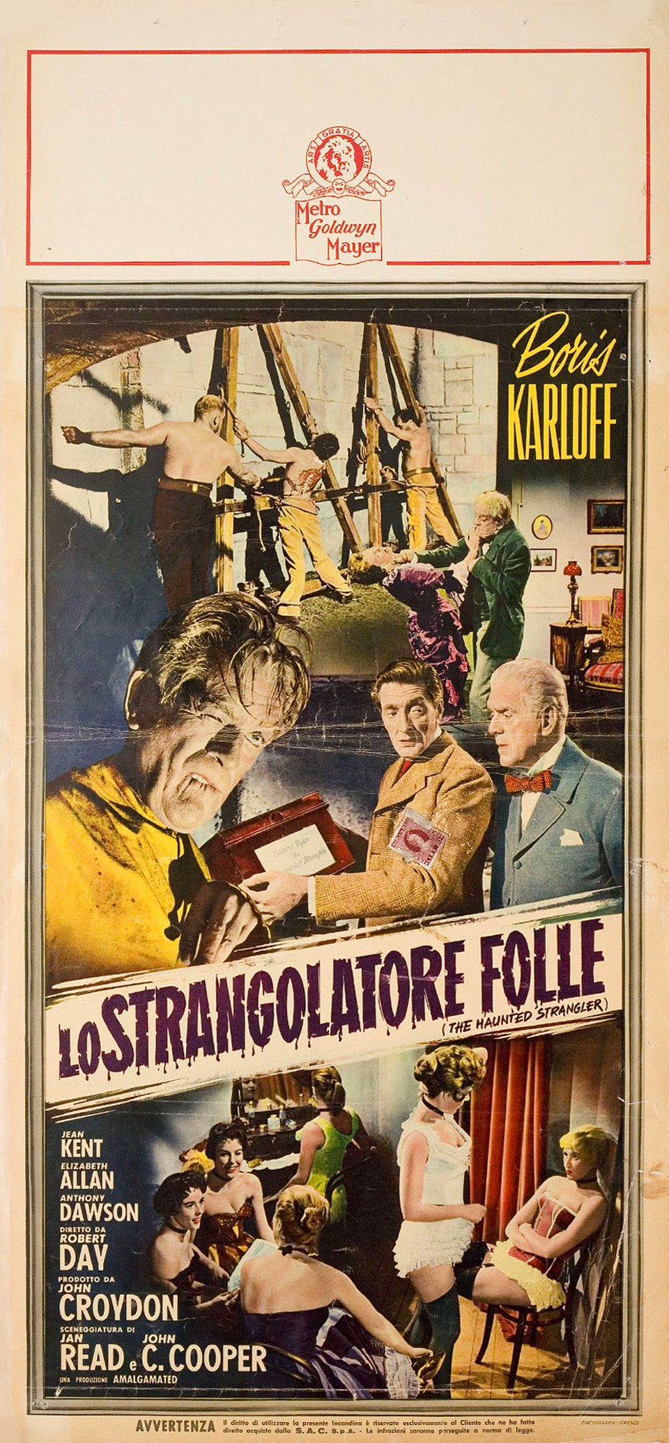 The Haunted Strangler Original 1958 Italian Locandina Movie Poster ...