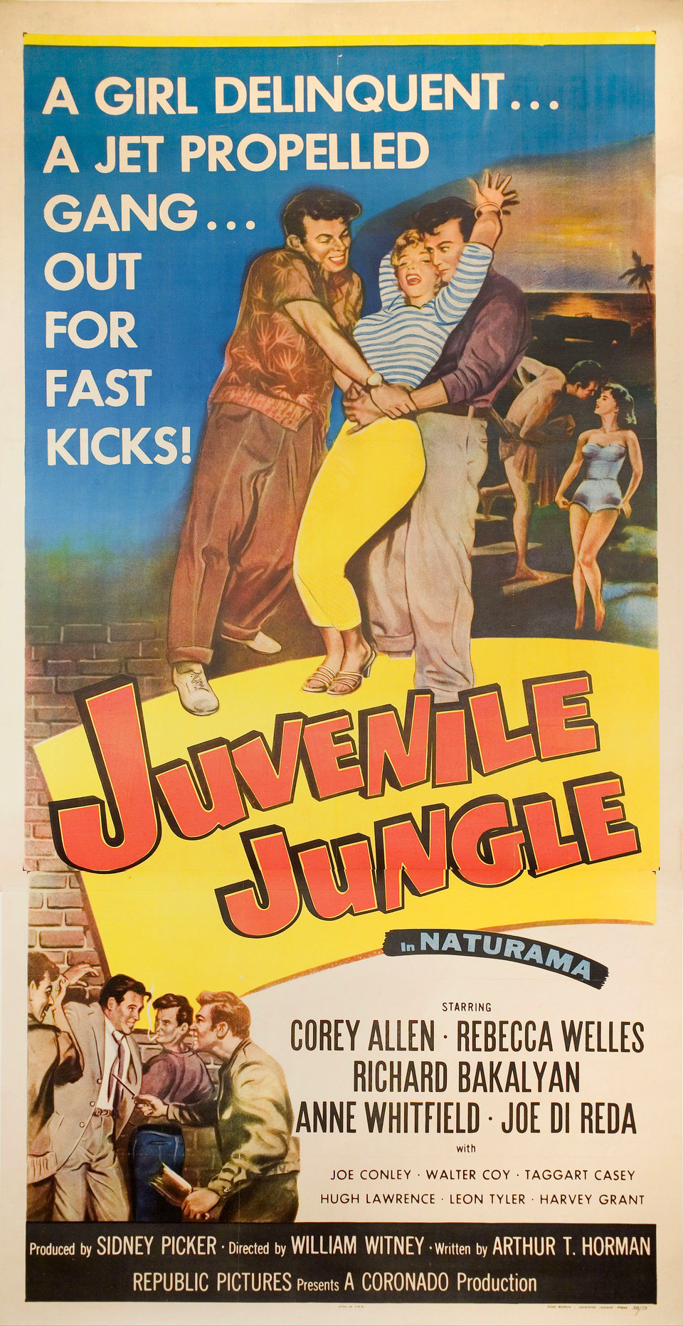 Juvenile Jungle Original 1958 U.S. Three Sheet Movie Poster - Posteritati Movie Poster Gallery