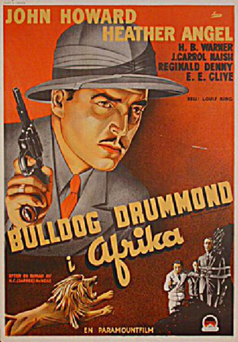 Bulldog Drummond in Africa Original 1938 Swedish A1 Movie Poster ...