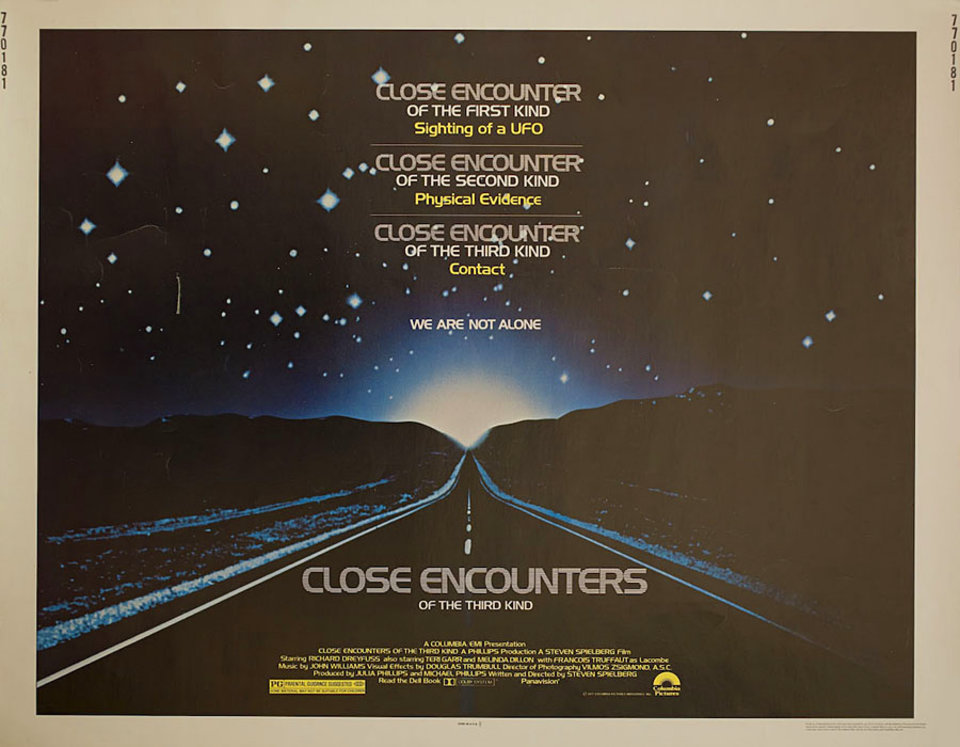 Close Encounters of the Third Kind Original 1977 U.S. Half Sheet Movie Poster - Posteritati ...