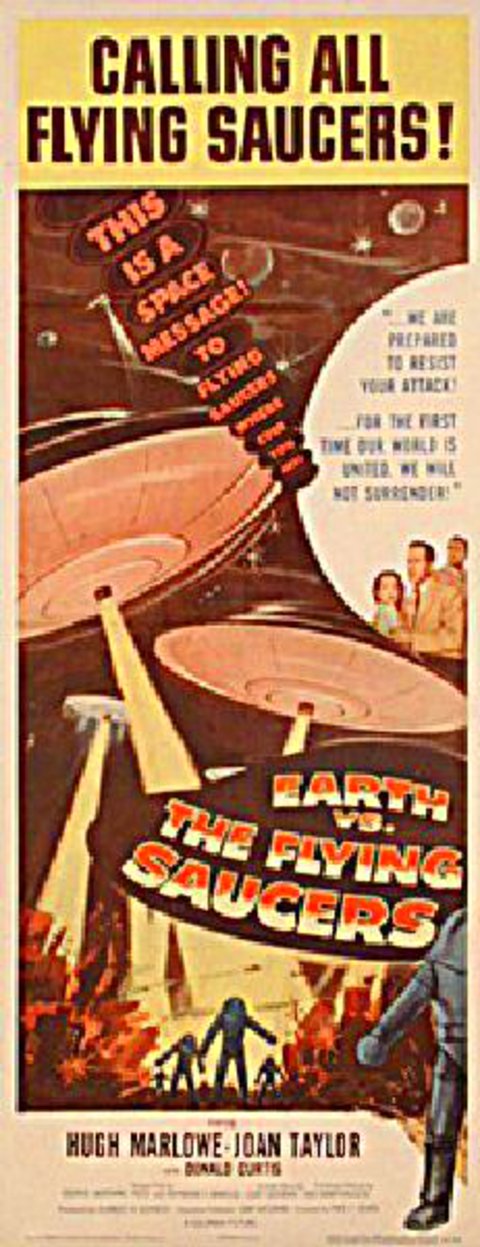 Earth vs. the Flying Saucers 1956 U.S. Insert Poster - Posteritati Movie Poster Gallery
