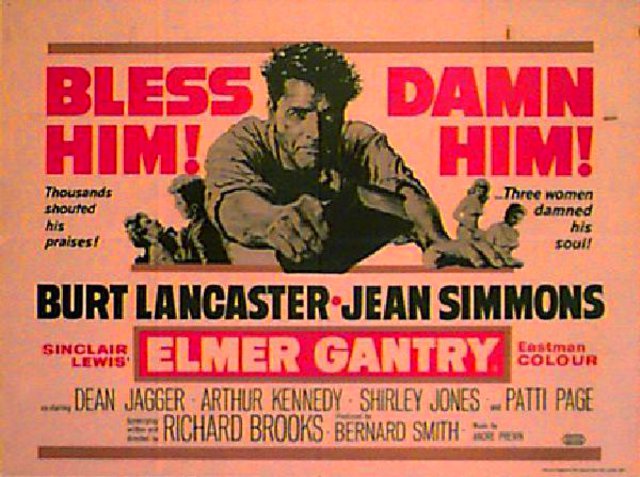 Elmer Gantry Original 1960 British Quad Movie Poster - Posteritati ...