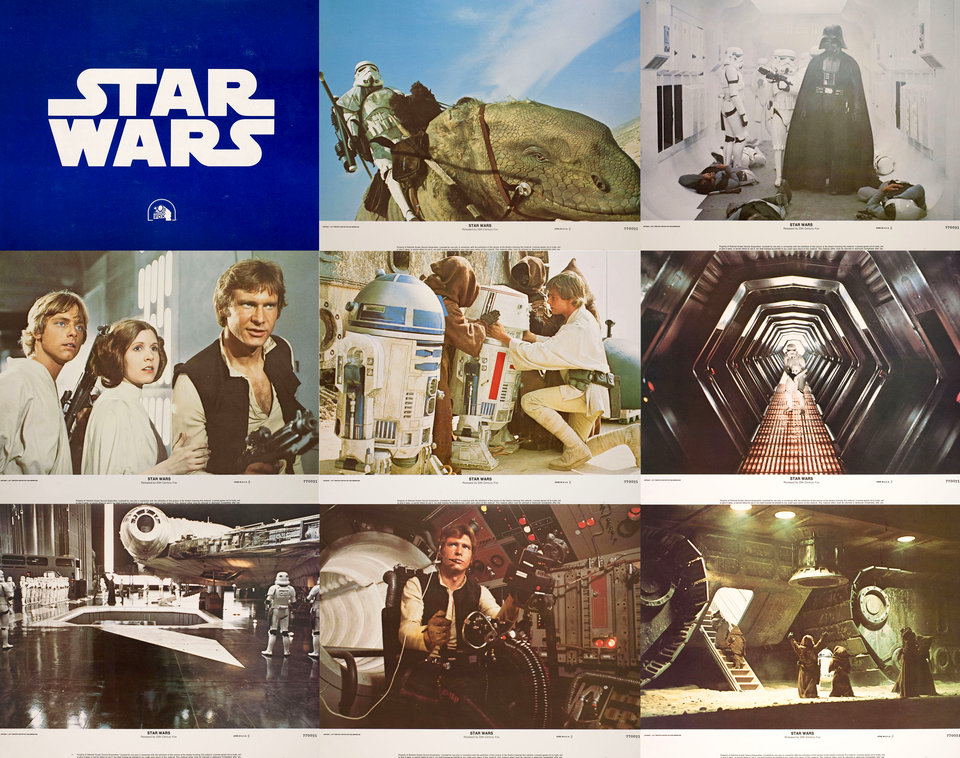 Star Wars Original 1977 U.S. Lobby Card Set of 9 - Posteritati Movie ...