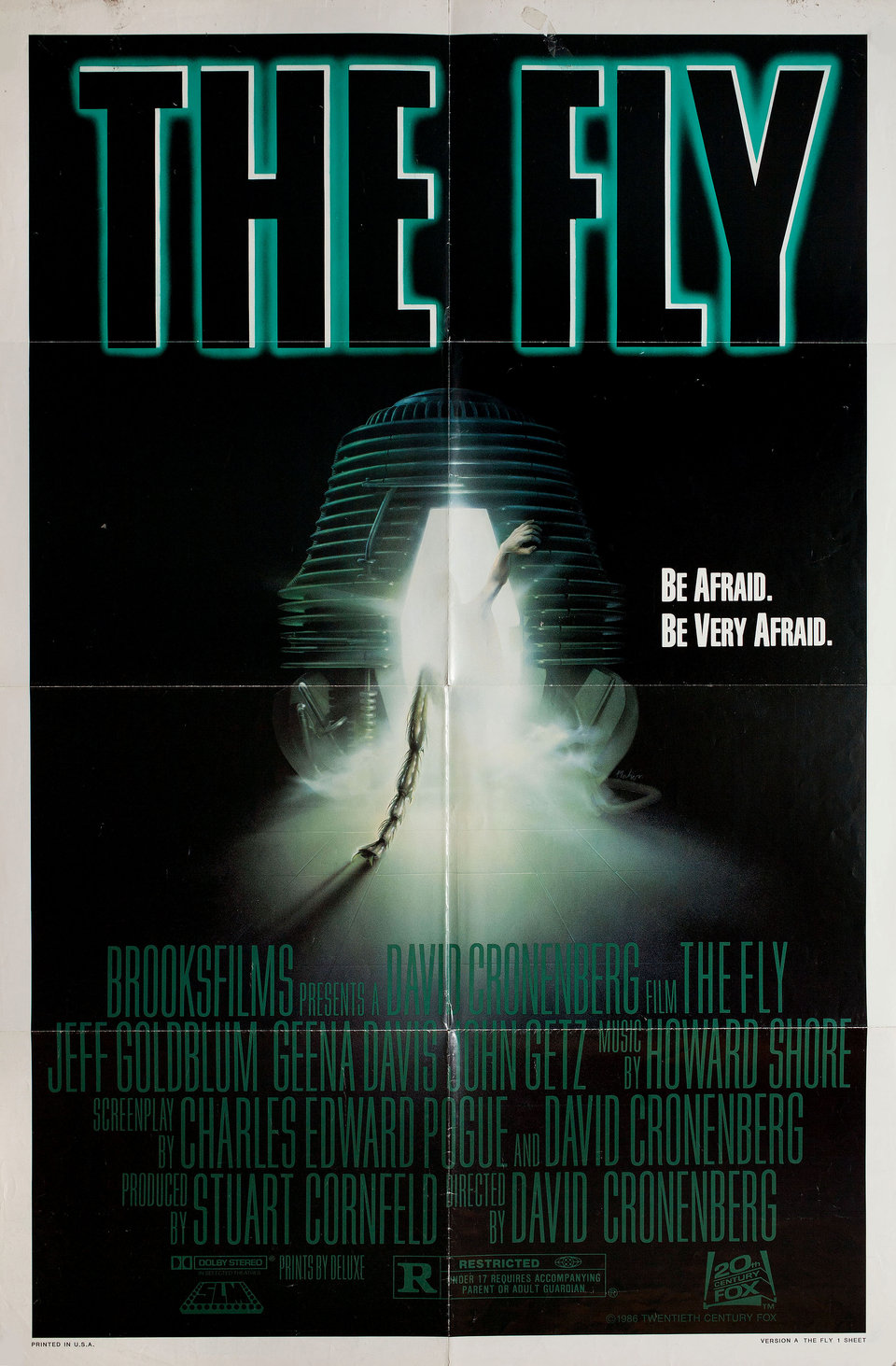 The Fly 1986 U.S. One Sheet Poster - Posteritati Movie Poster Gallery