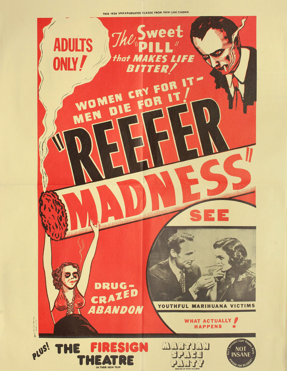 Reefer Madness Original R1972 U.S. Mini Movie Poster - Posteritati ...