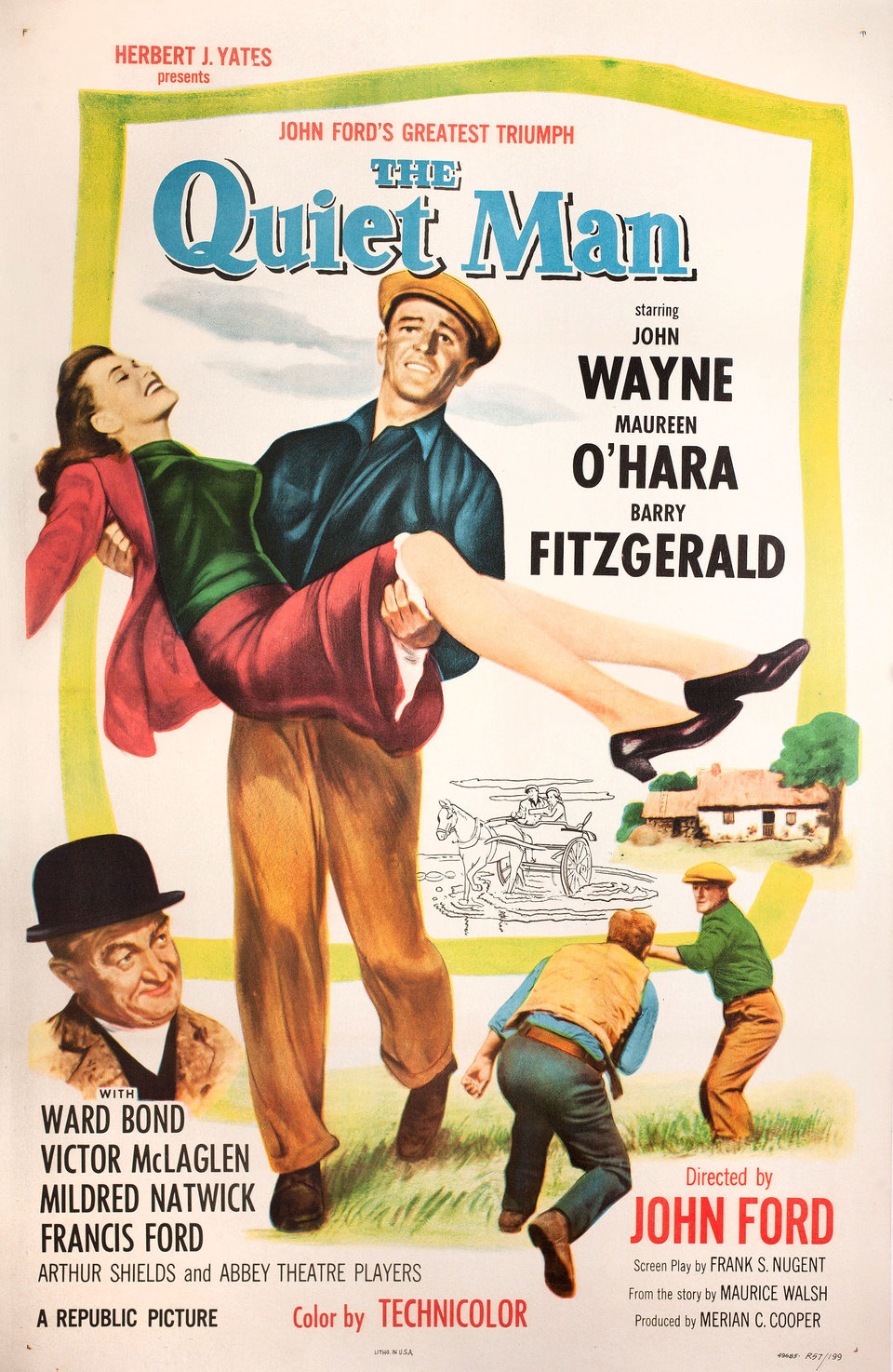 The Quiet Man R1957 U.S. One Sheet Poster - Posteritati Movie Poster Gallery