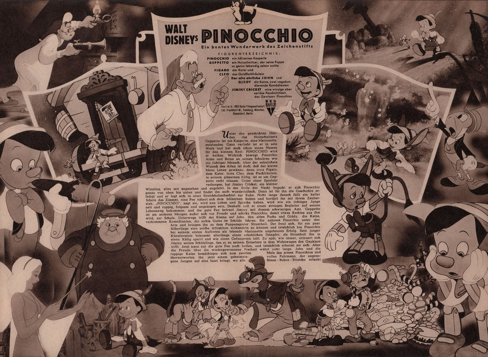 Pinocchio Original 1951 German Movie Program - Posteritati Movie Poster ...
