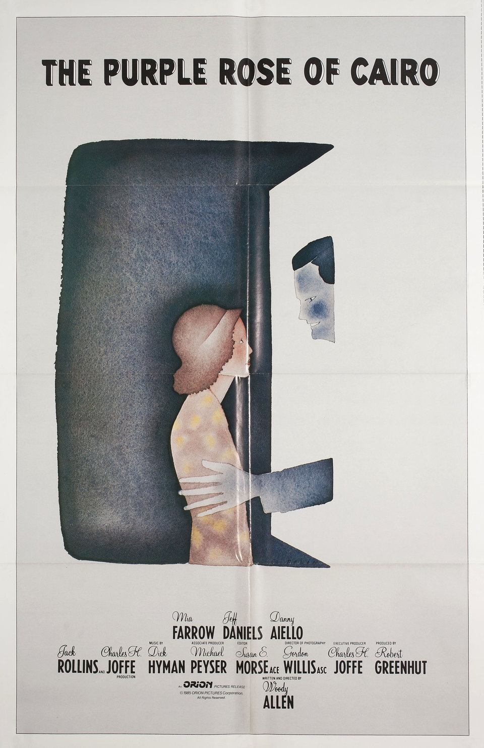 The Purple Rose of Cairo Original 1985 U.S. One Sheet Movie Poster ...