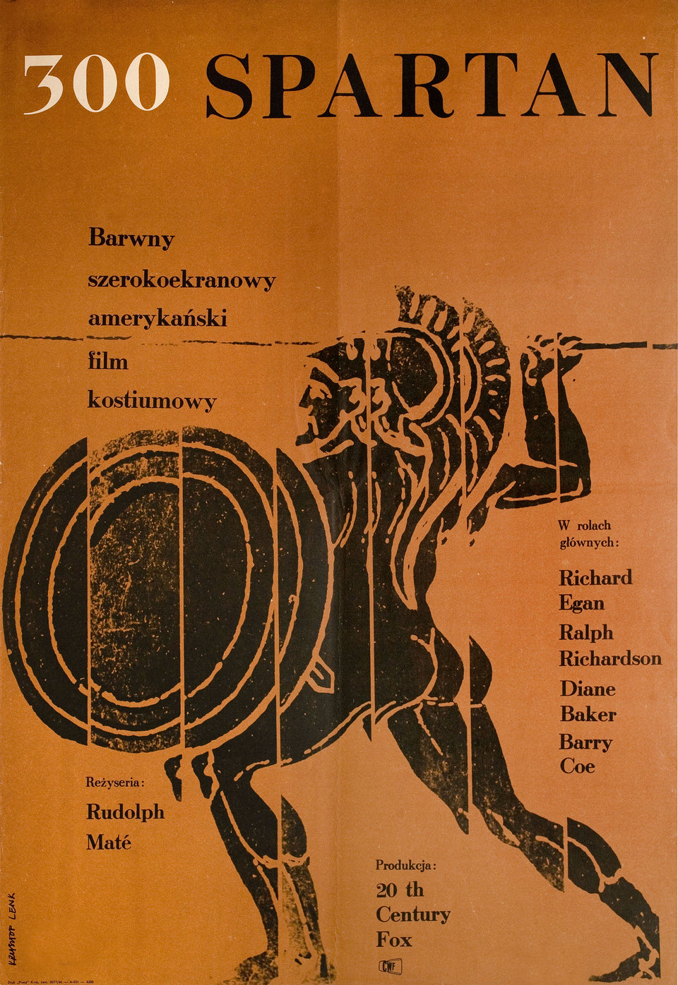 The 300 Spartans Original 1962 Polish A1 Movie Poster Posteritati