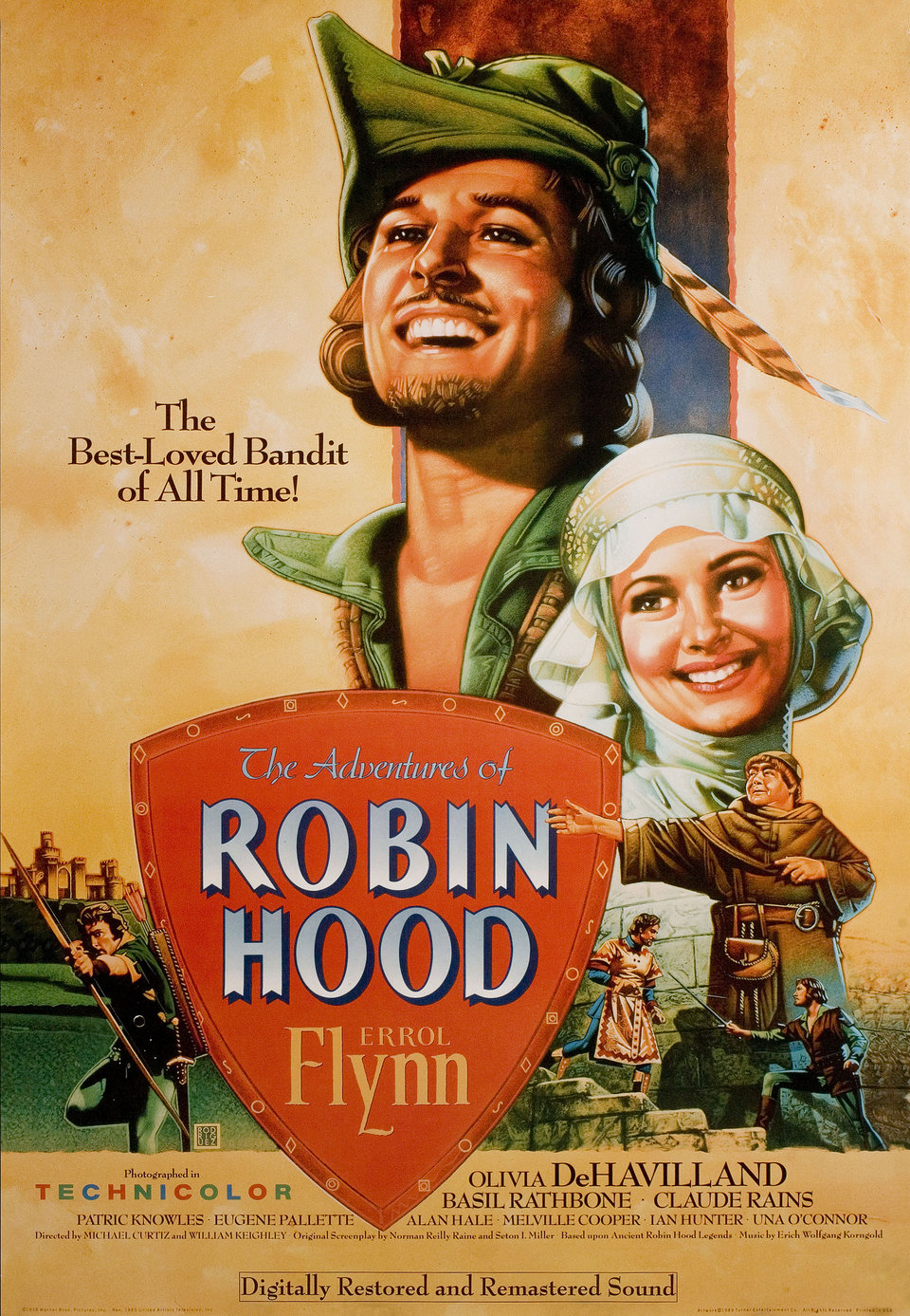 The Adventures of Robin Hood Original R1989 U.S. One Sheet Movie Poster ...