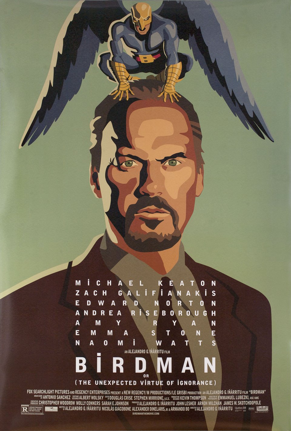 Birdman: Or (The Unexpected Virtue of Ignorance) 2014 U.S. One Sheet ...