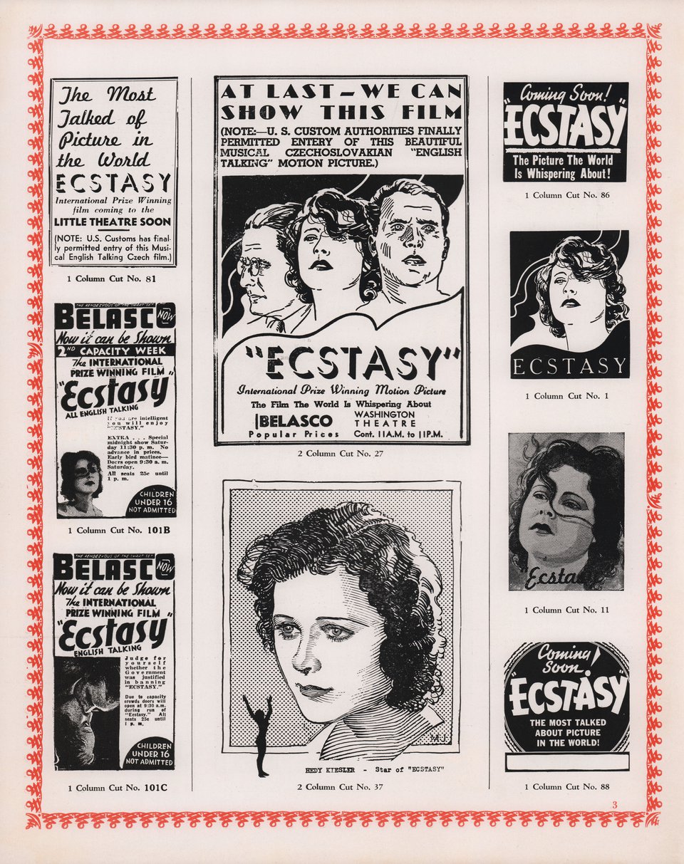 Ecstasy Original 1933 U.S. Movie Pressbook - Posteritati Movie Poster ...