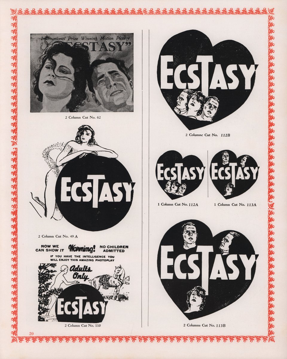 Ecstasy Original 1933 U.S. Movie Pressbook - Posteritati Movie Poster ...