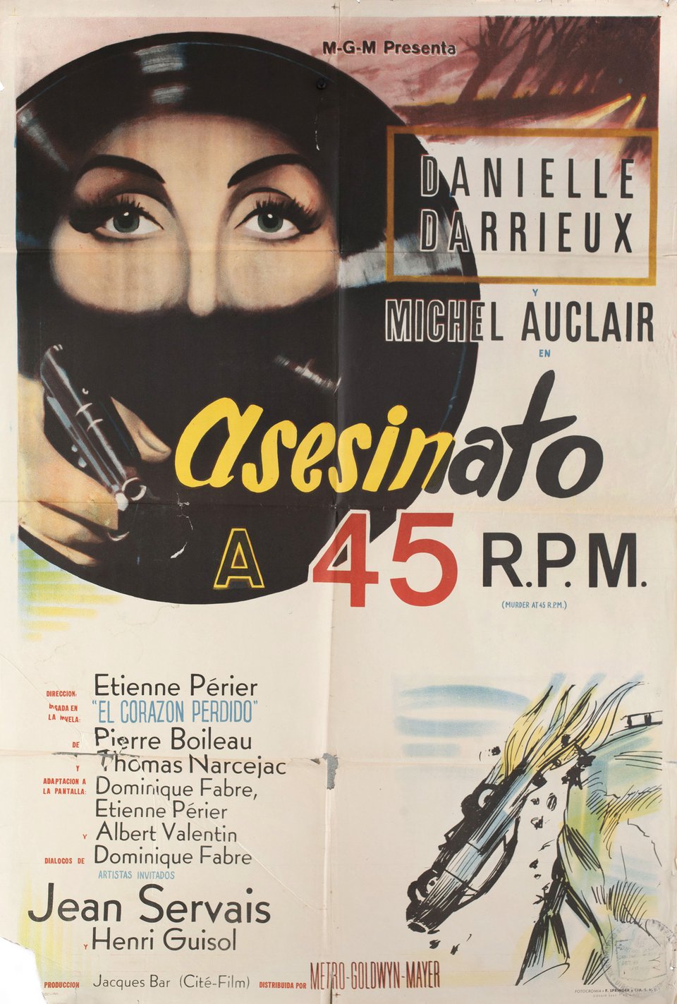 Murder at 45 RPM Original 1959 Argentine Movie Poster - Posteritati ...