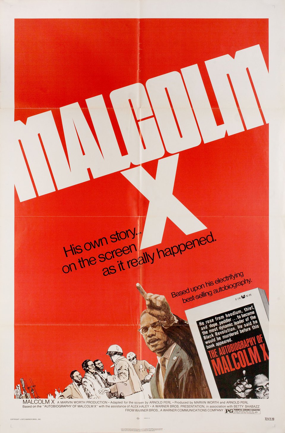 Malcolm X Original 1972 U.S. One Sheet Movie Poster - Posteritati Movie ...