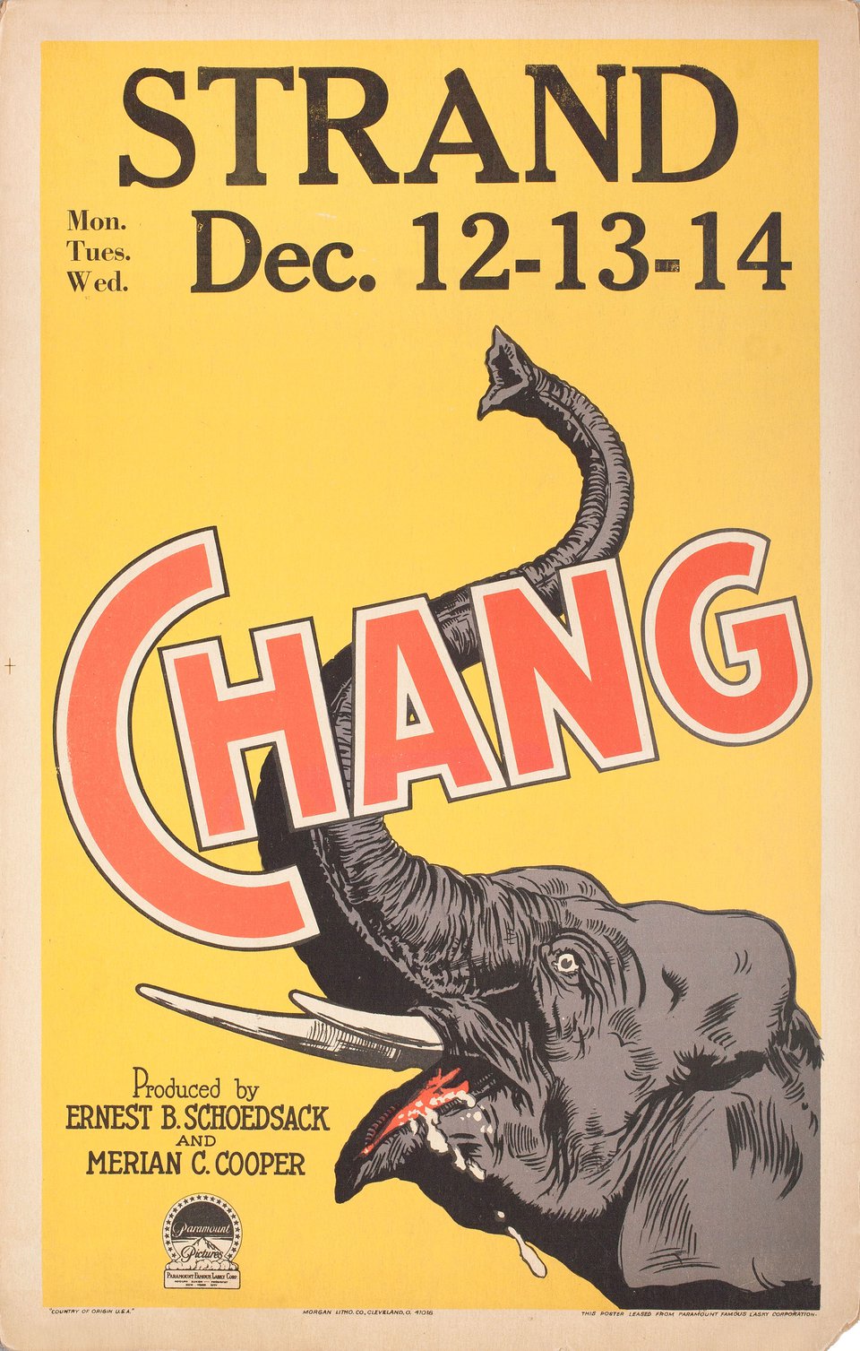 Chang: A Drama of the Wilderness Original 1927 U.S. Window Card Movie ...