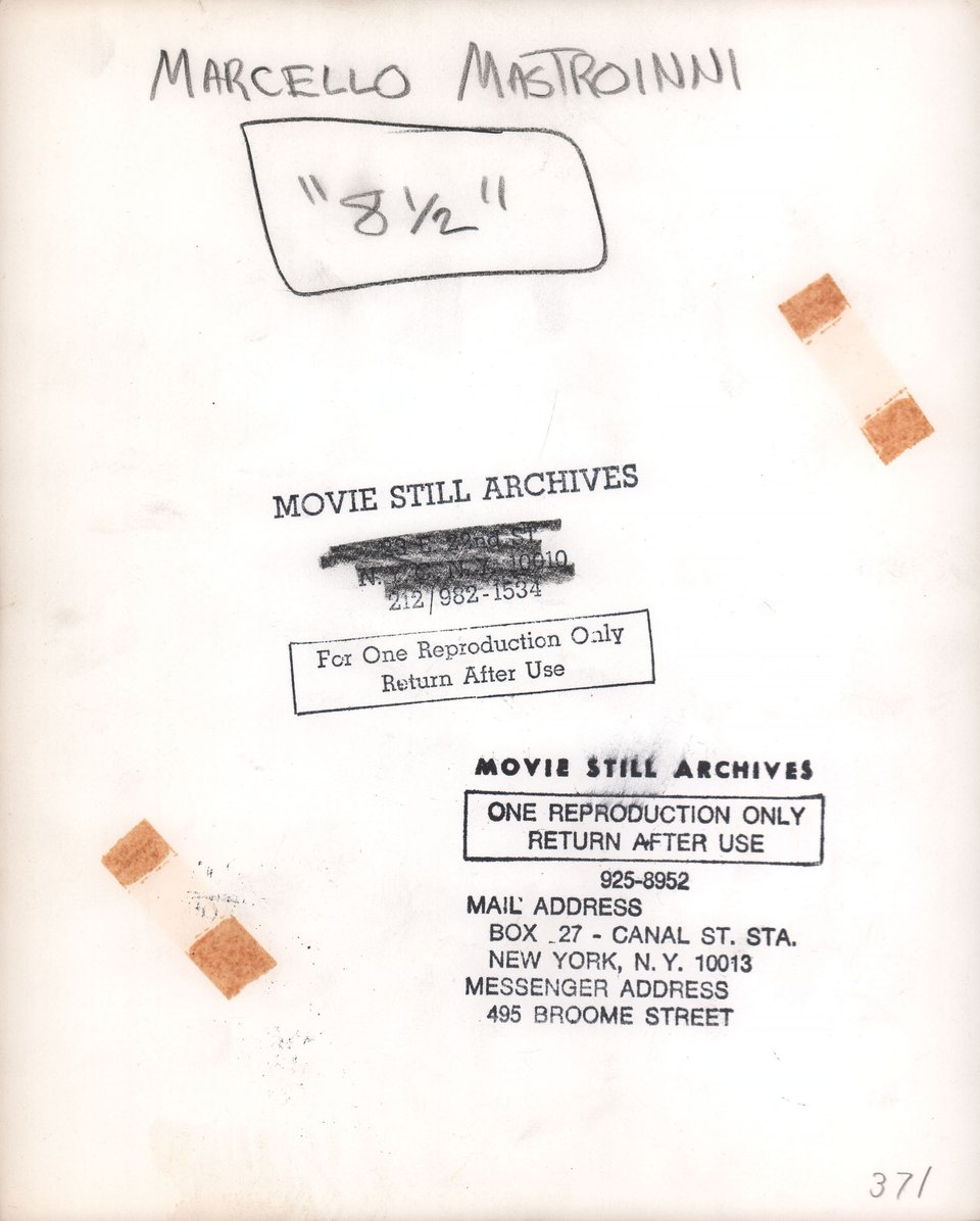 8 1/2 Original 1963 U.S. Portrait Photo - Posteritati Movie Poster Gallery